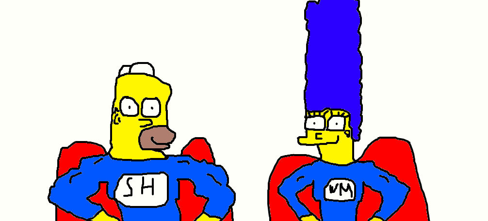 Super Homer and Wonder Marge by Simpsonsfanatic33 on DeviantArt