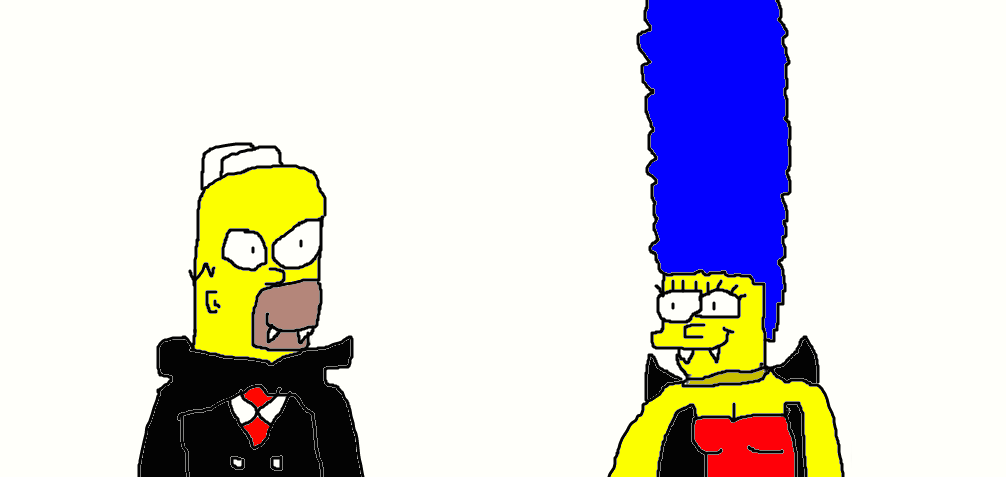 Homer and Marge Vampires by Simpsonsfanatic33 on DeviantArt