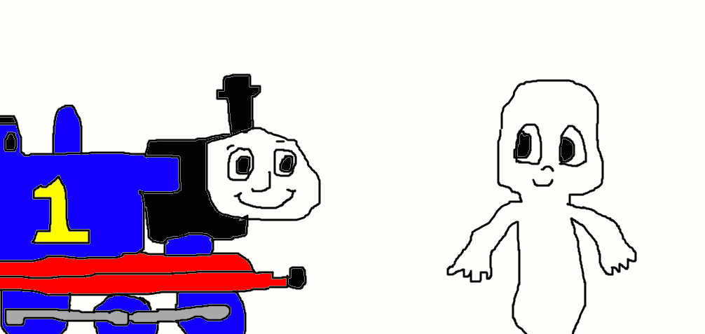 Thomas meets Casper by Simpsonsfanatic33 on DeviantArt