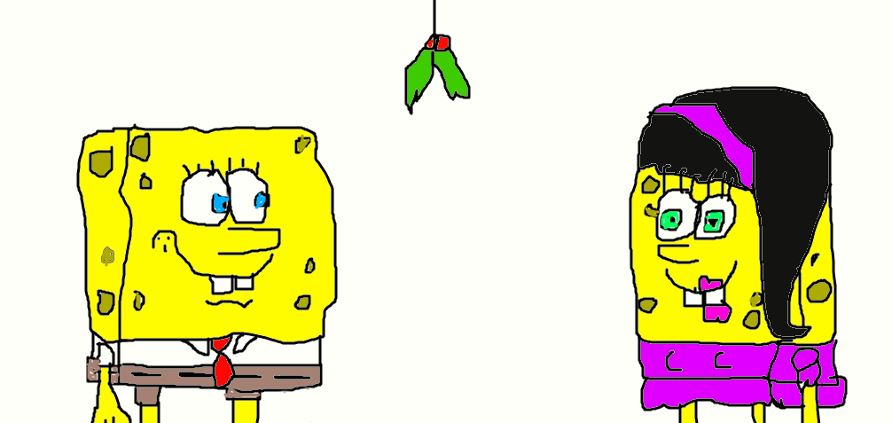 Spongebob and Spongebetty Under Mistletoe by Simpsonsfanatic33 on ...