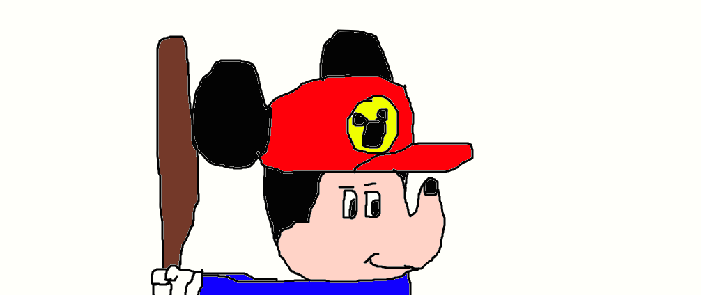 Mickey at Bat by Simpsonsfanatic33 on DeviantArt