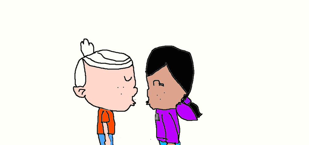 Lincoln and Ronnie Anne Kissing by Simpsonsfanatic33 on DeviantArt