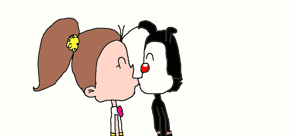 Luan and Yakko Kissing by Simpsonsfanatic33 on DeviantArt