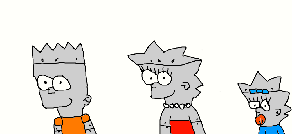 Bart, Lisa and Maggie robots by Simpsonsfanatic33 on DeviantArt