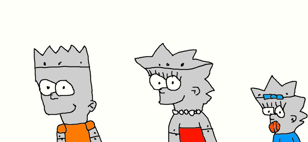 Bart, Lisa and Maggie robots by Simpsonsfanatic33 on DeviantArt