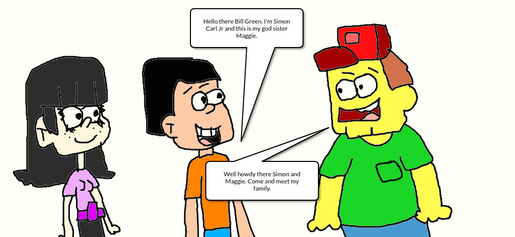 Simon and Maggie meet Bill Green by Simpsonsfanatic33 on DeviantArt