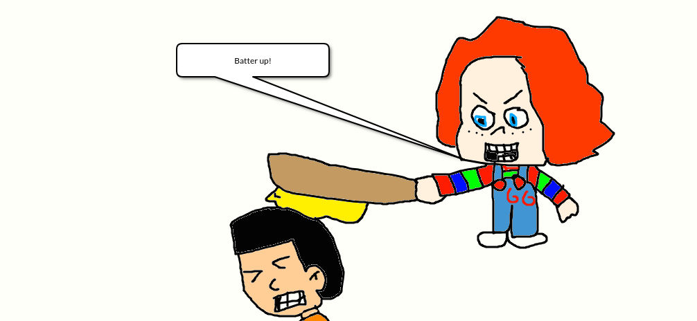 Chucky knocks Simon out by Simpsonsfanatic33 on DeviantArt