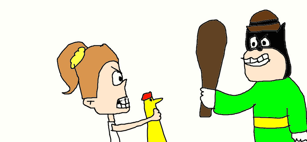 Luan vs Pete by Simpsonsfanatic33 on DeviantArt