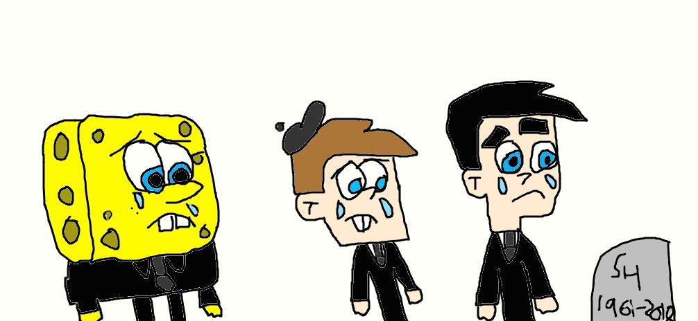 Spongebob Timmy and Dan mourn Stephen Hillenburg by Simpsonsfanatic33 ...