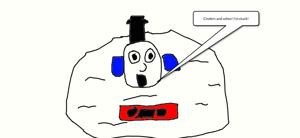 Thomas stuck in snow by Simpsonsfanatic33 on DeviantArt