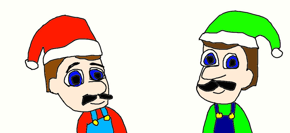 Mario and Luigi Santa hats by Simpsonsfanatic33 on DeviantArt