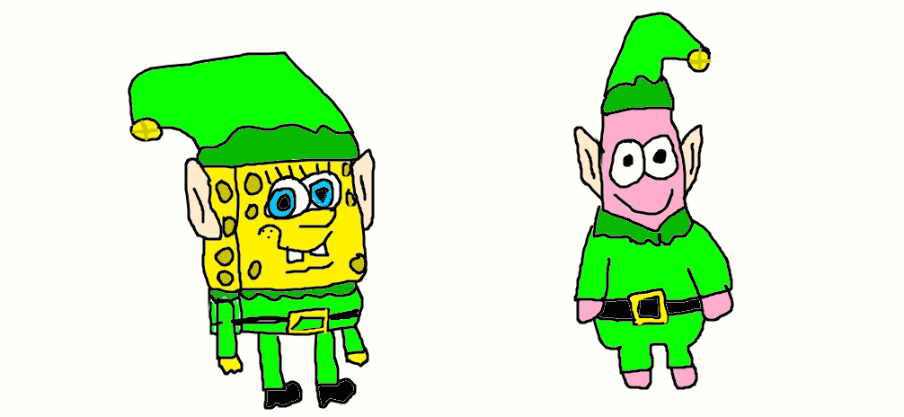 Spongebob and Patrick as Elves by Simpsonsfanatic33 on DeviantArt