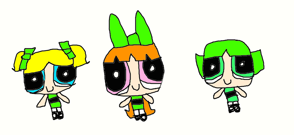 Powerpuff Girls wearing green by Simpsonsfanatic33 on DeviantArt