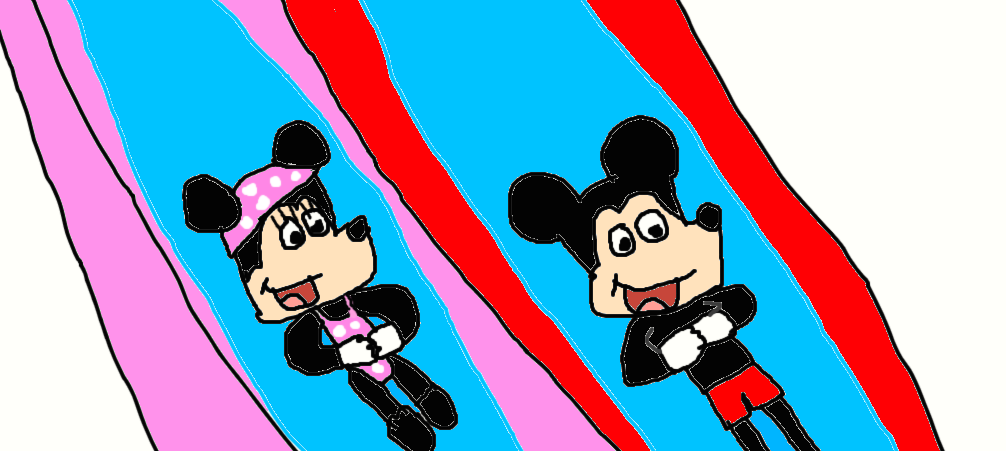 Mickey and Minnie water slide by Simpsonsfanatic33 on DeviantArt