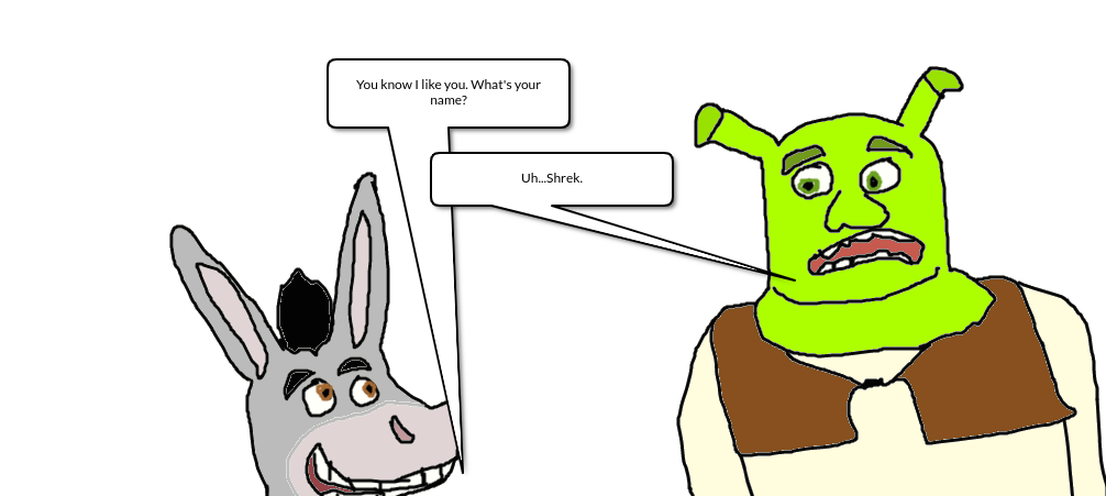 Donkey meets Shrek by Simpsonsfanatic33 on DeviantArt