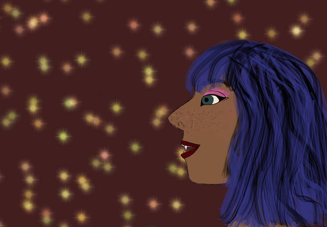 OC side profile in fae fire by CourteousLark on DeviantArt