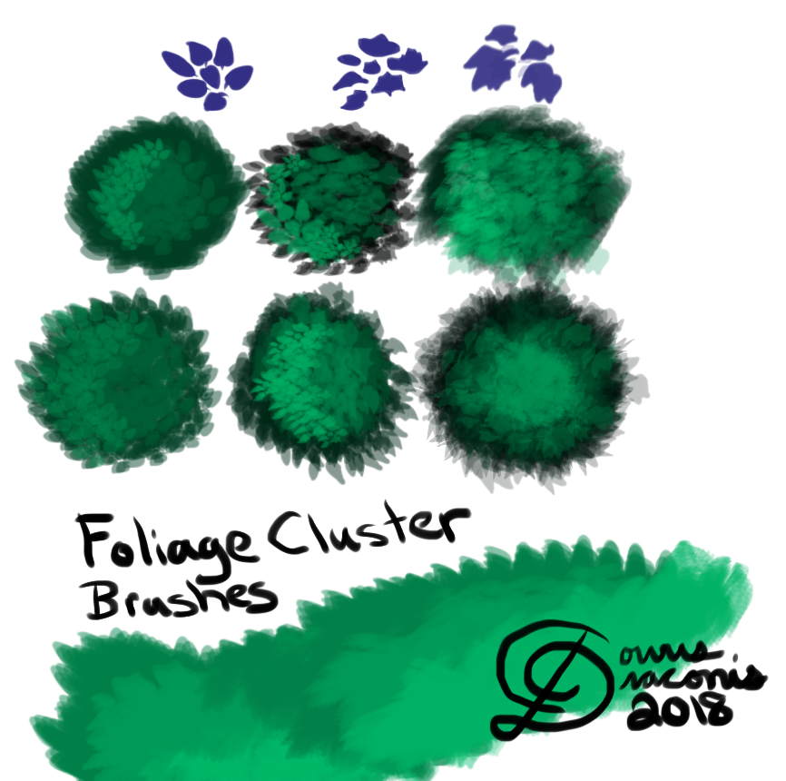 Foliage Cluster Brushes for Photoshop by corvus-draconis on DeviantArt