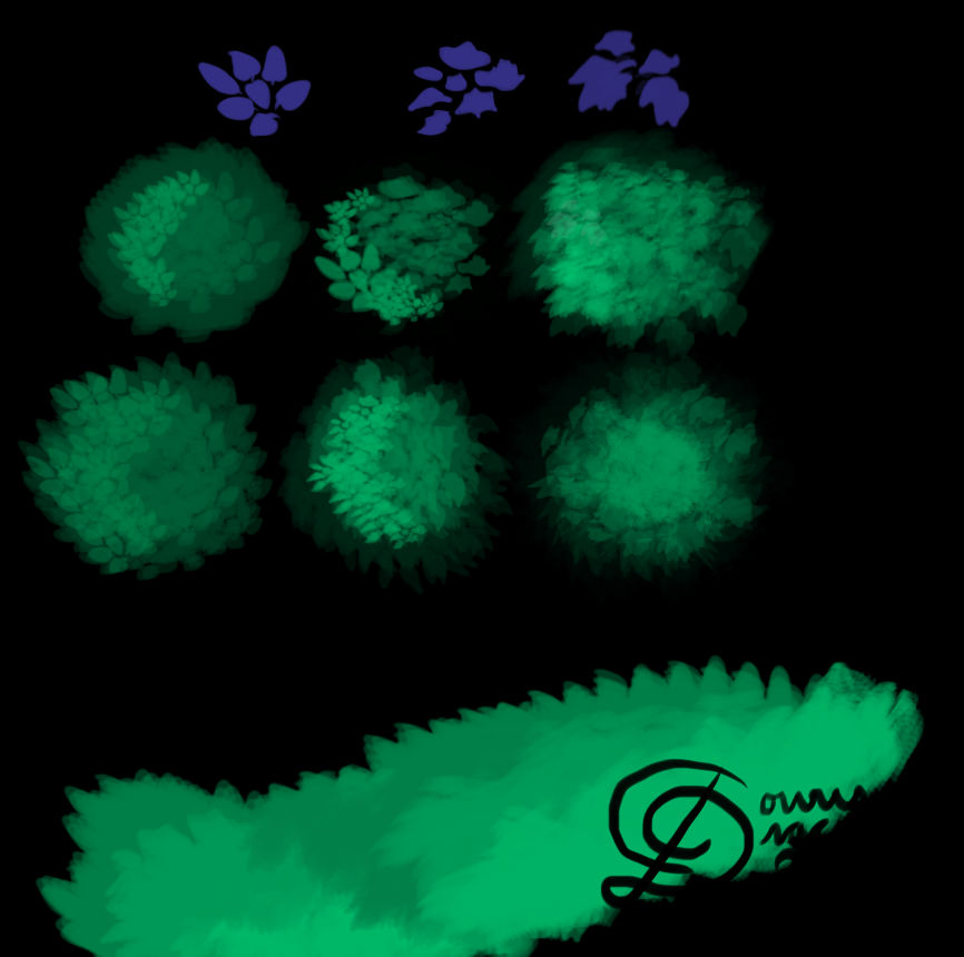 Foliage Cluster Brushes for Photoshop by corvus-draconis on DeviantArt