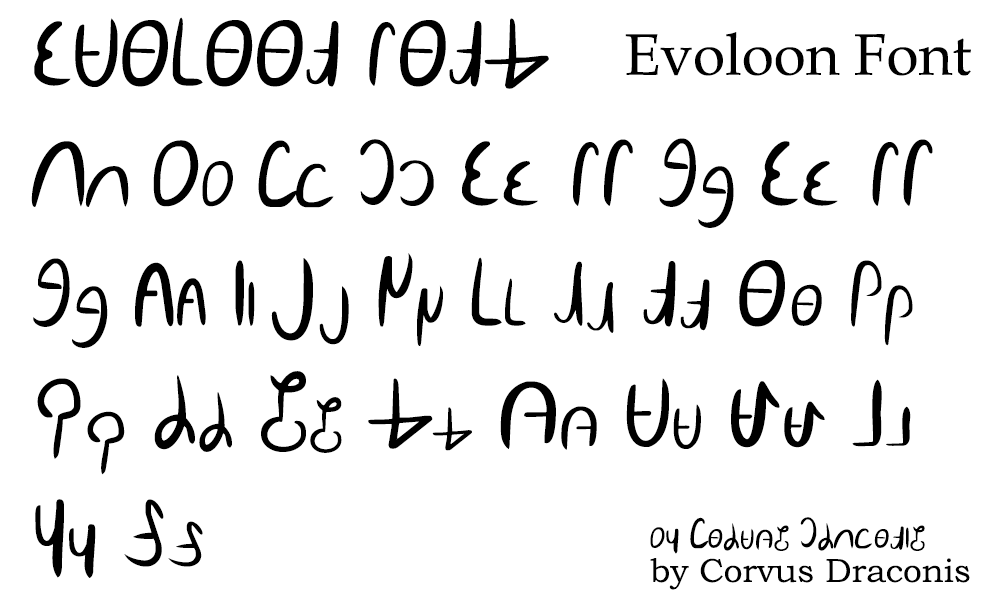 Evoloon Font Version 1 by corvus-draconis on DeviantArt