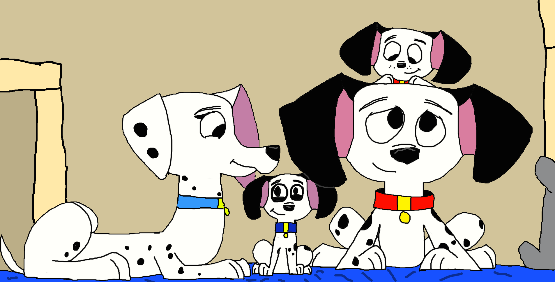 Pongo and Perdita with Jarred and Lewis by LewisDearly2022 on DeviantArt
