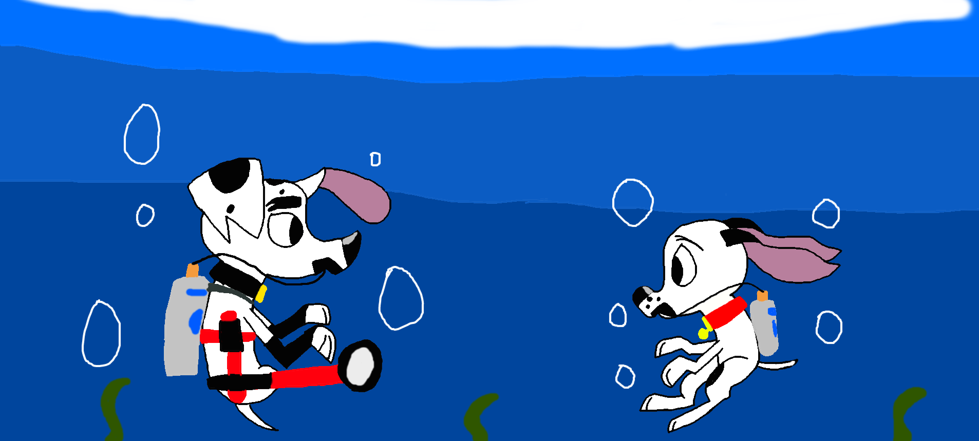 Dalmatian Scuba diving by LewisDearly2022 on DeviantArt