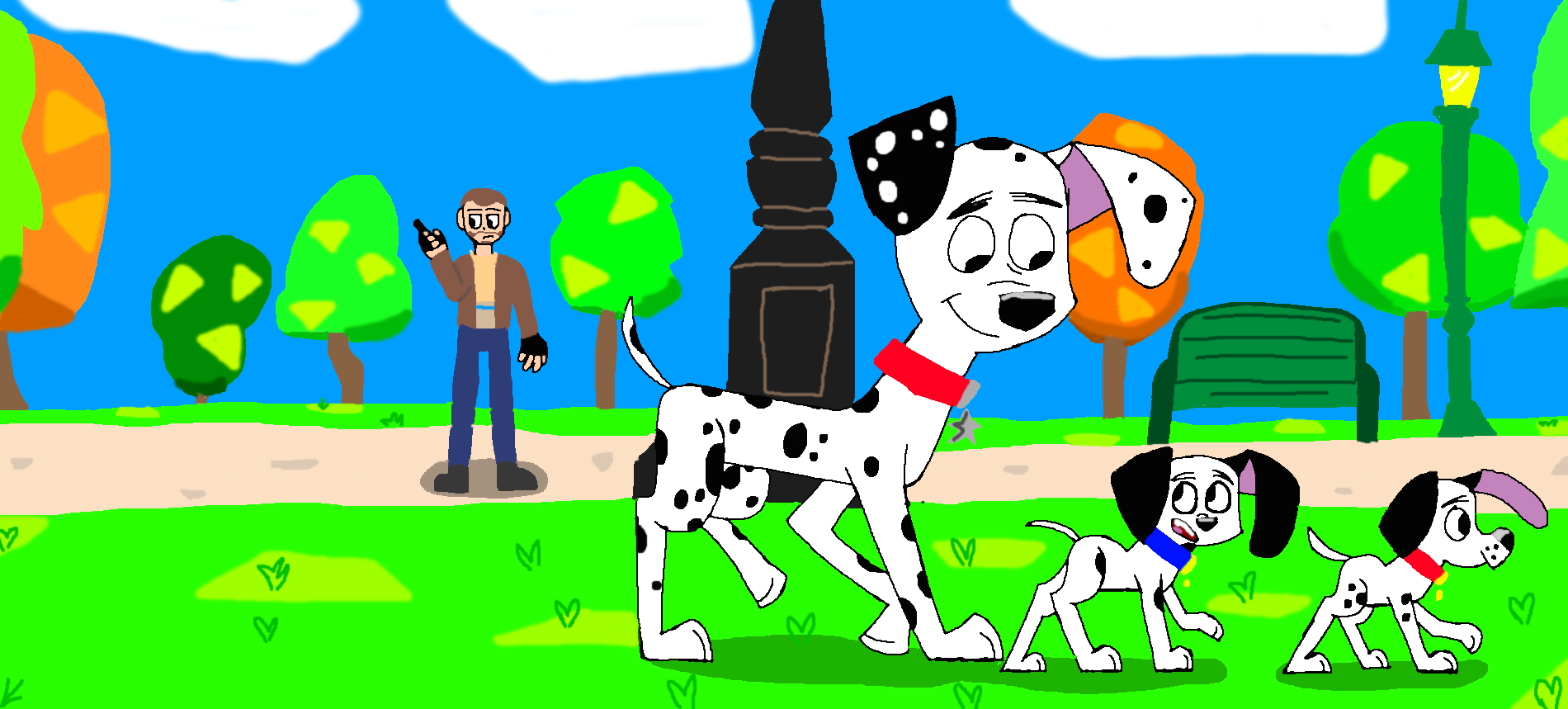 A stroll through the park by LewisDearly2022 on DeviantArt