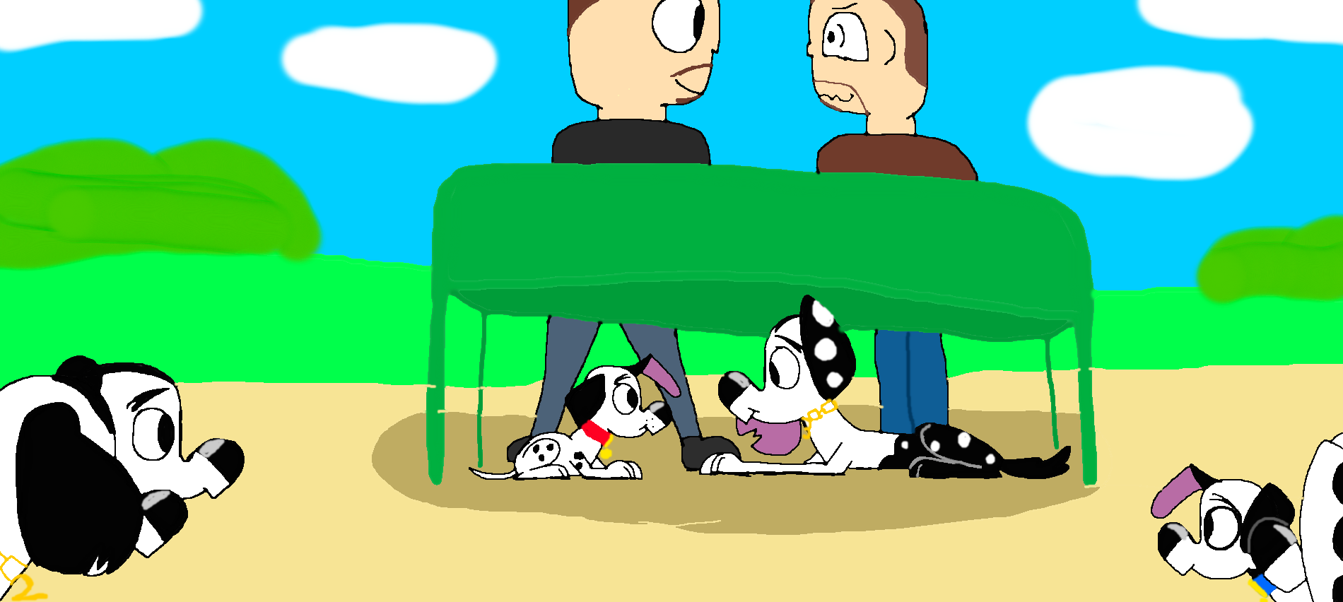 Under a bench by LewisDearly2022 on DeviantArt