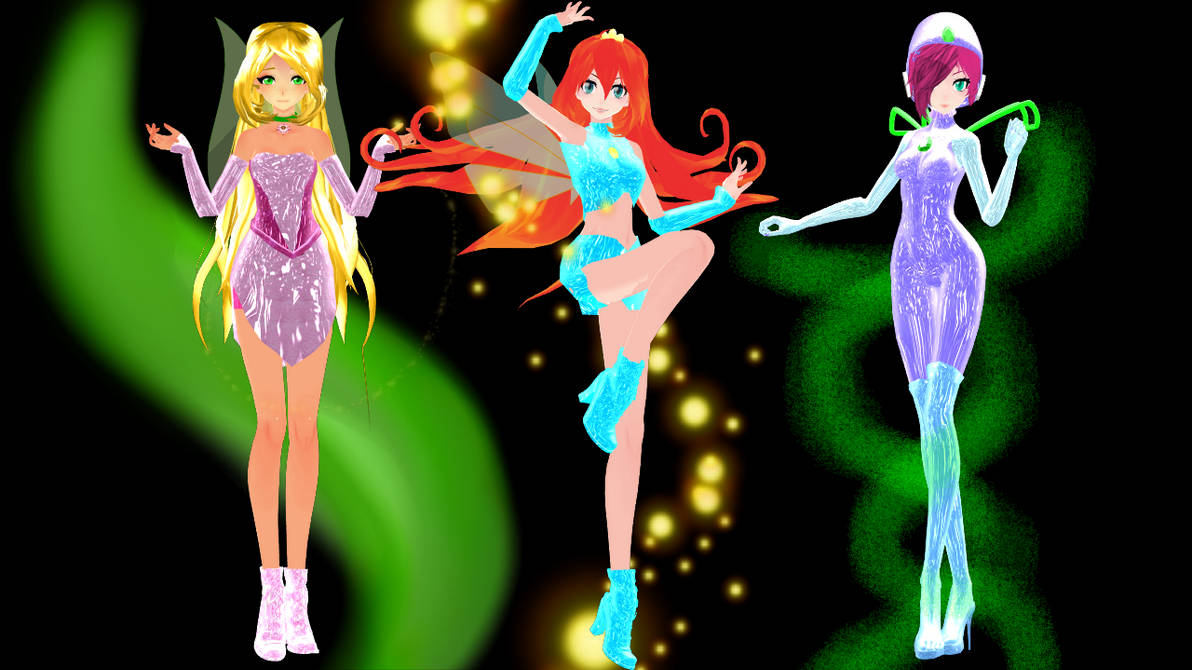 [MMD Model Collab] Winx club 1/2 by SilverDreamyRose on DeviantArt