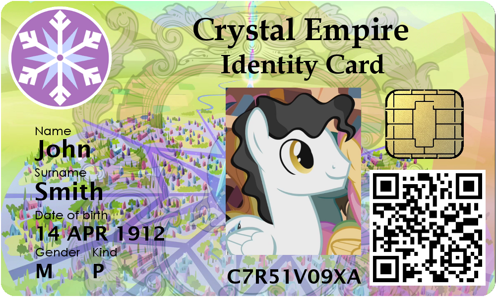 Crystal Empire Identity Card by jeurobrony on DeviantArt