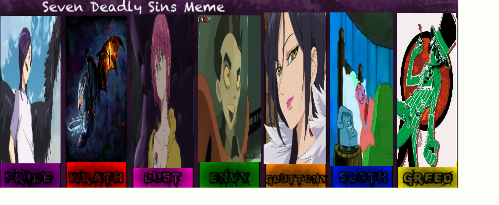 Seven deadly Sins by Goldduststarwarrior5 on DeviantArt