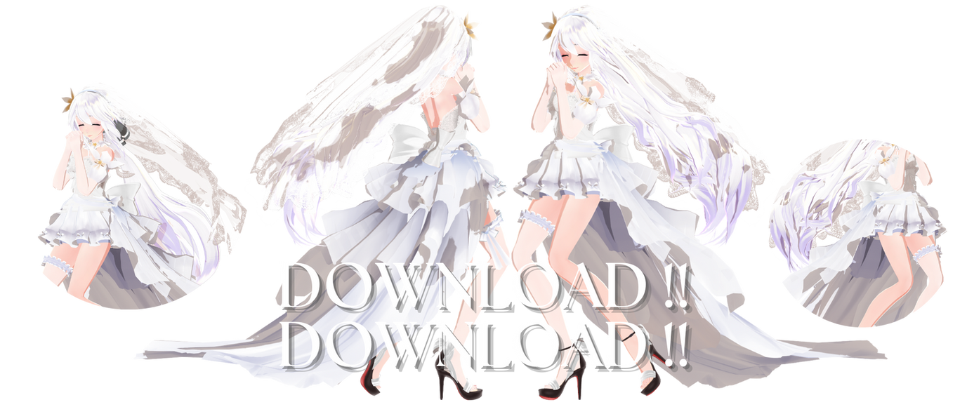 [MMD | DL ] Tda Wedding Dress Haku DOWNLOAD !!! by TheCrystalGeodee on ...