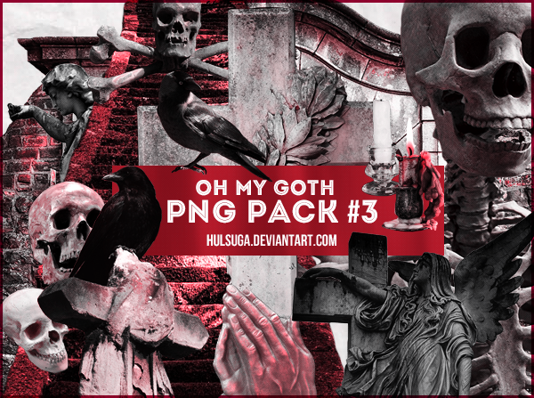 PNG PACK #3 - oh my goth by hulsuga on DeviantArt