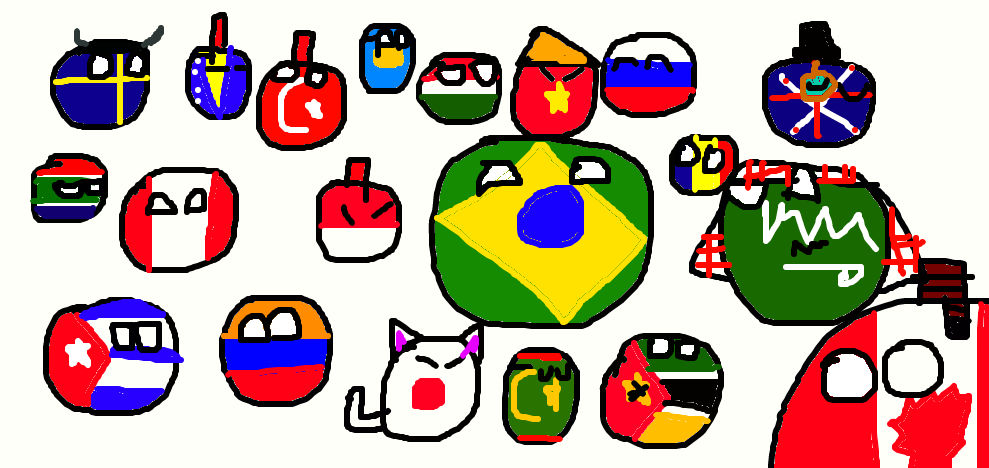 Random countryballs by MariaPolandballer on DeviantArt