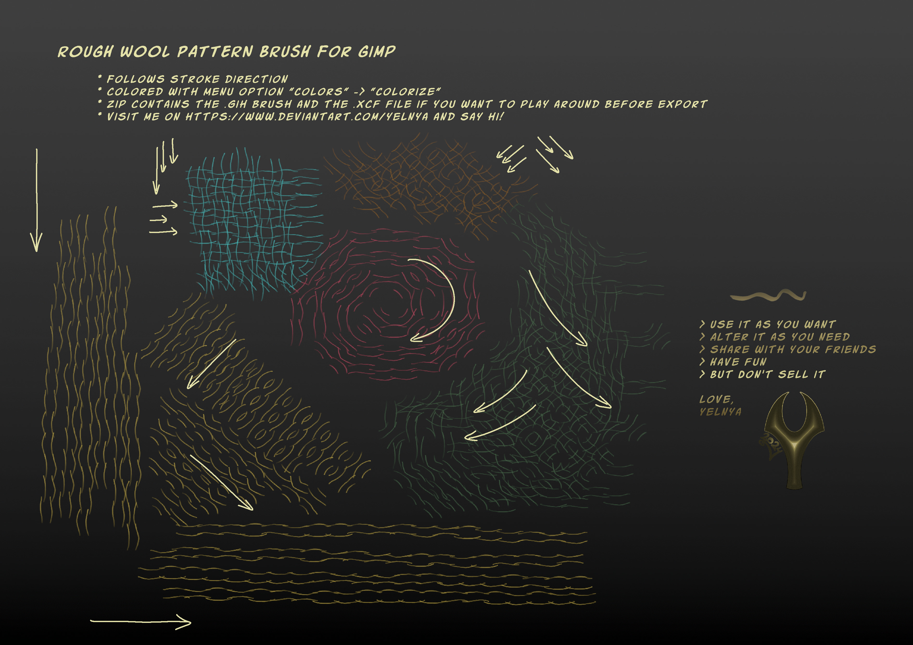 GIMP Brush: Yels Animated Rough Wool Texture Brush by Yelnya on DeviantArt