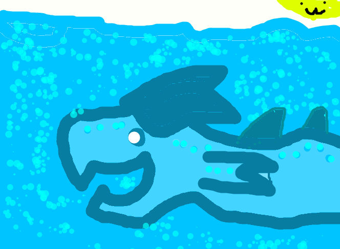 water dragon in the sea haveing fun by dragonpet101 on DeviantArt