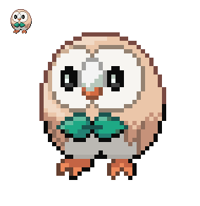 Rowlet Sprite by robbaflob on DeviantArt