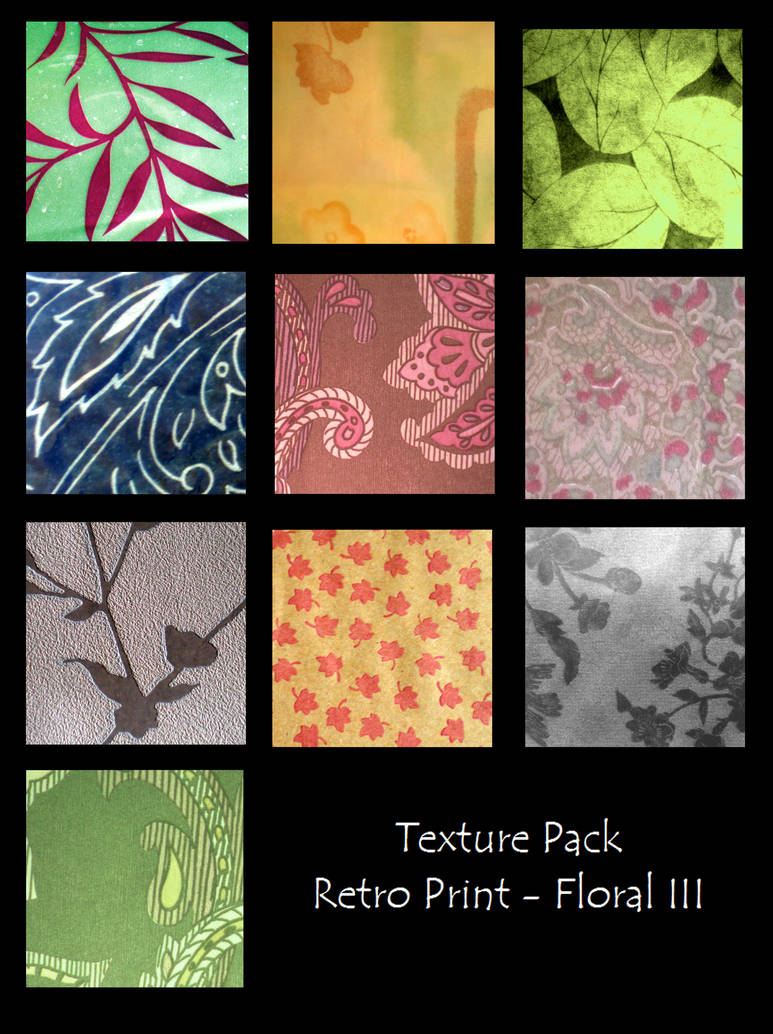 Texture Pack- Retro Floral III by rockgem on DeviantArt