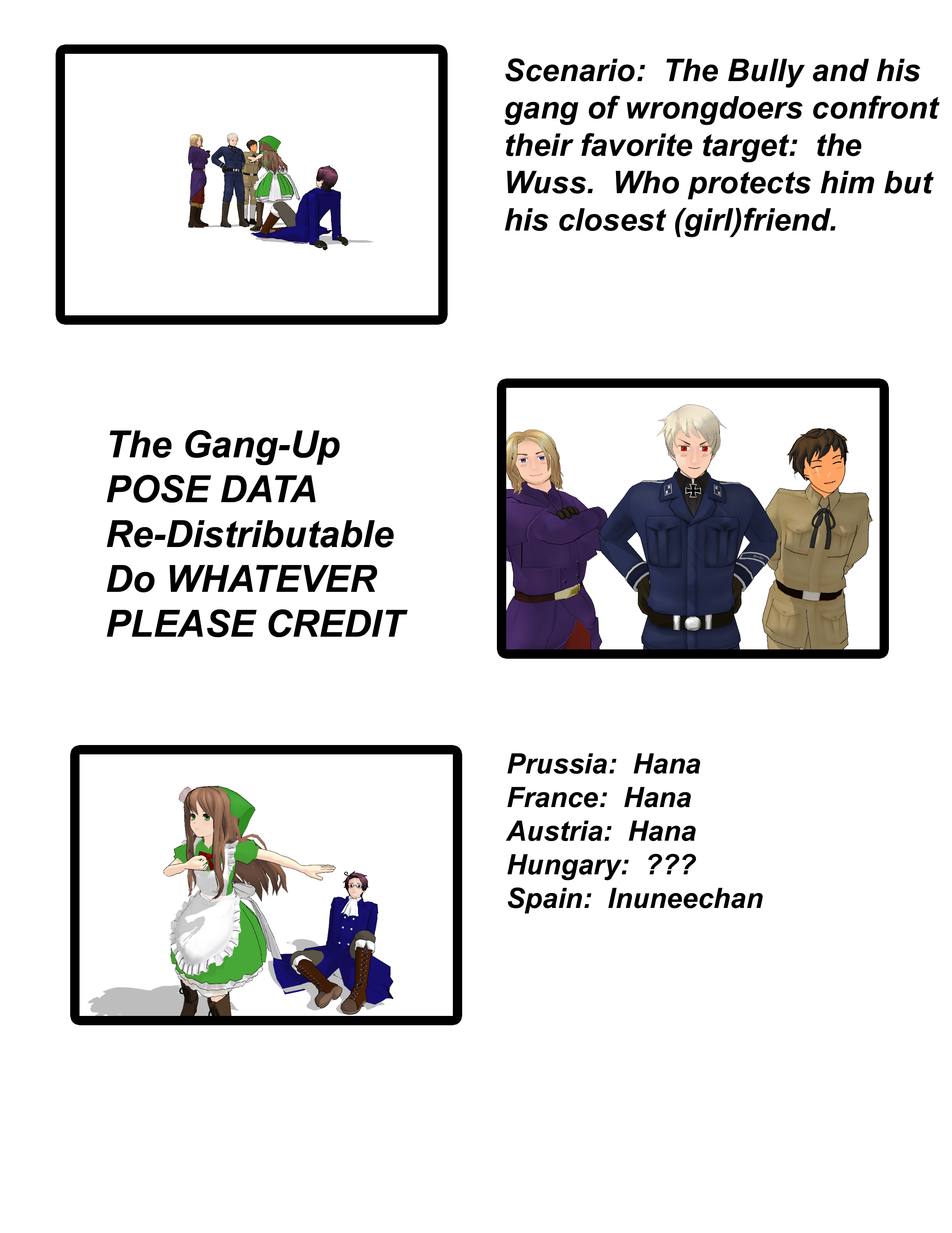 MMD Gang Up POSE DATA by Otonashi-girl-08 on DeviantArt