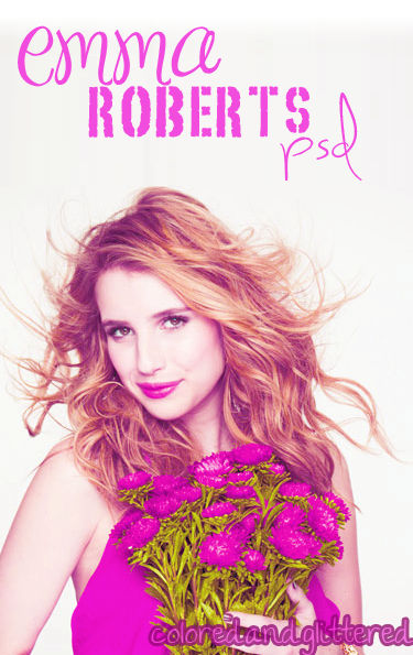 Emma Roberts PSD by coloredandglittered on DeviantArt