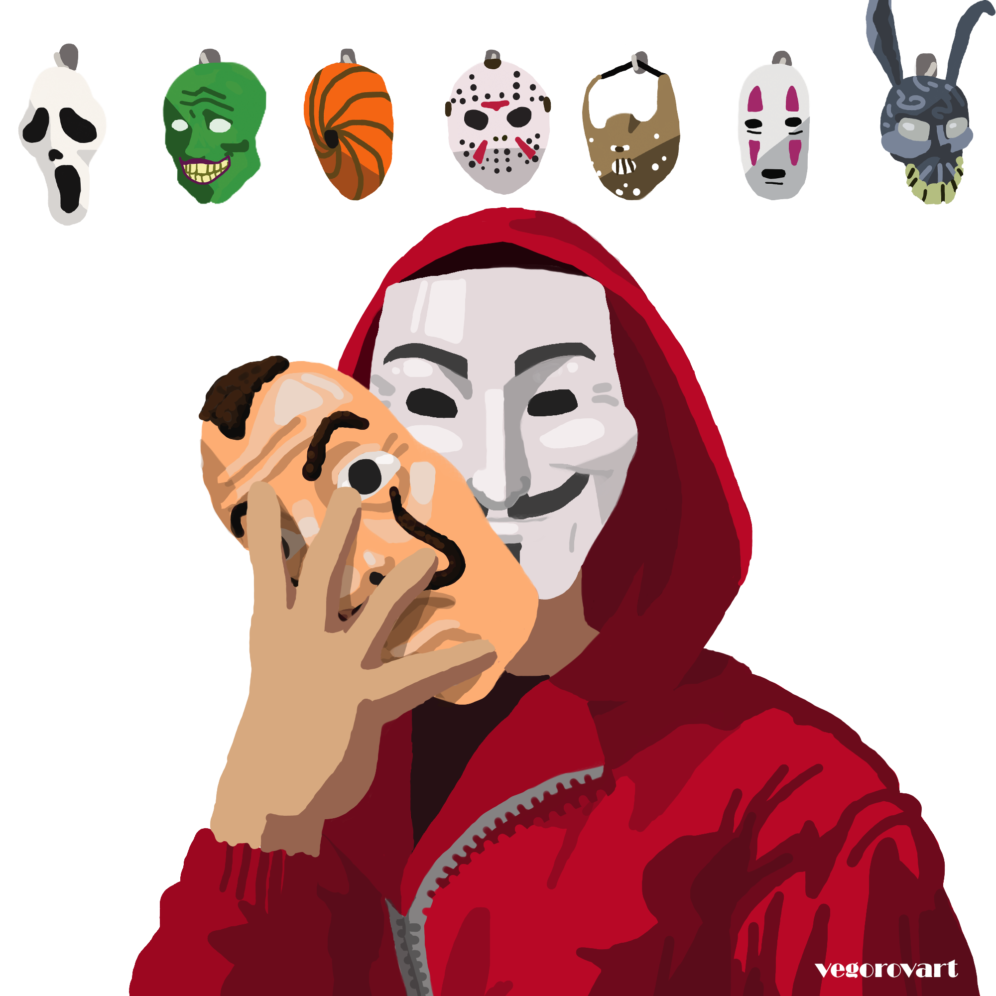 famous masks by Vegorovart on DeviantArt