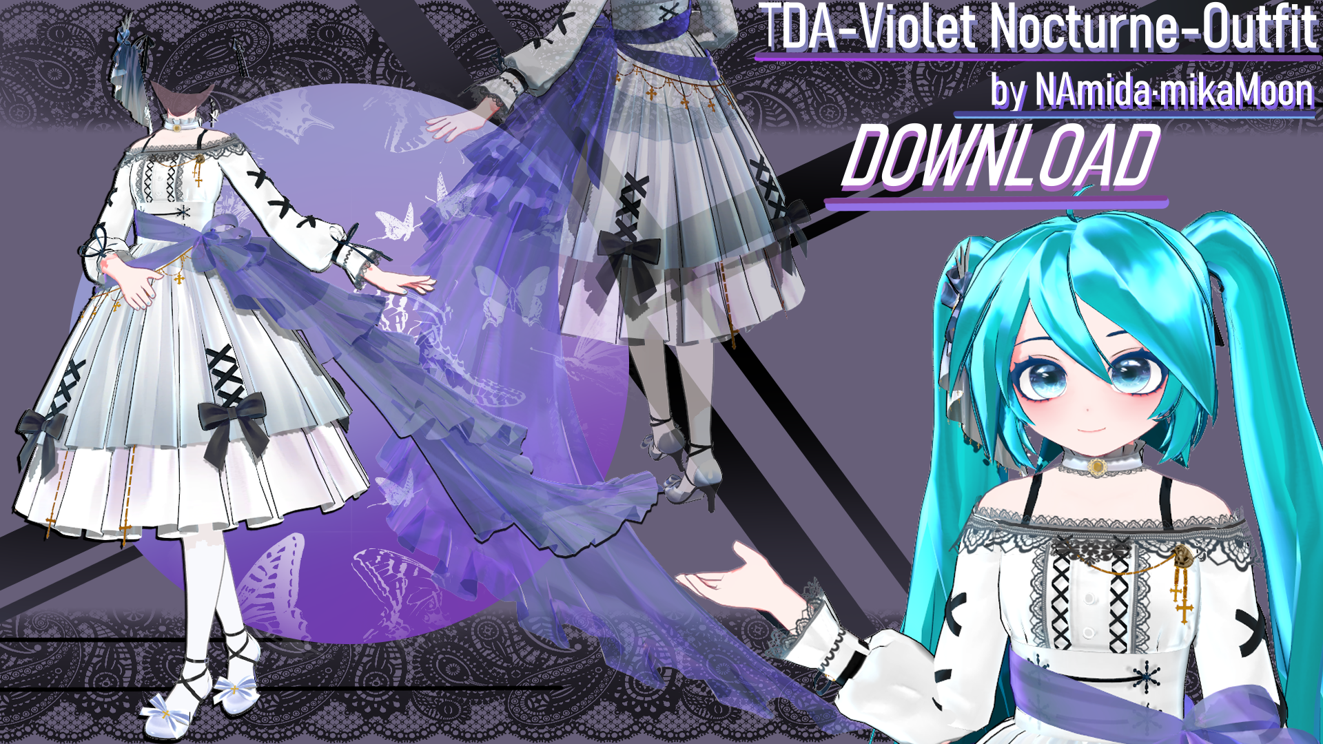 [MMD DL]TDA Violet Nocturne OUTFIT by NAmidamikaMoon on DeviantArt