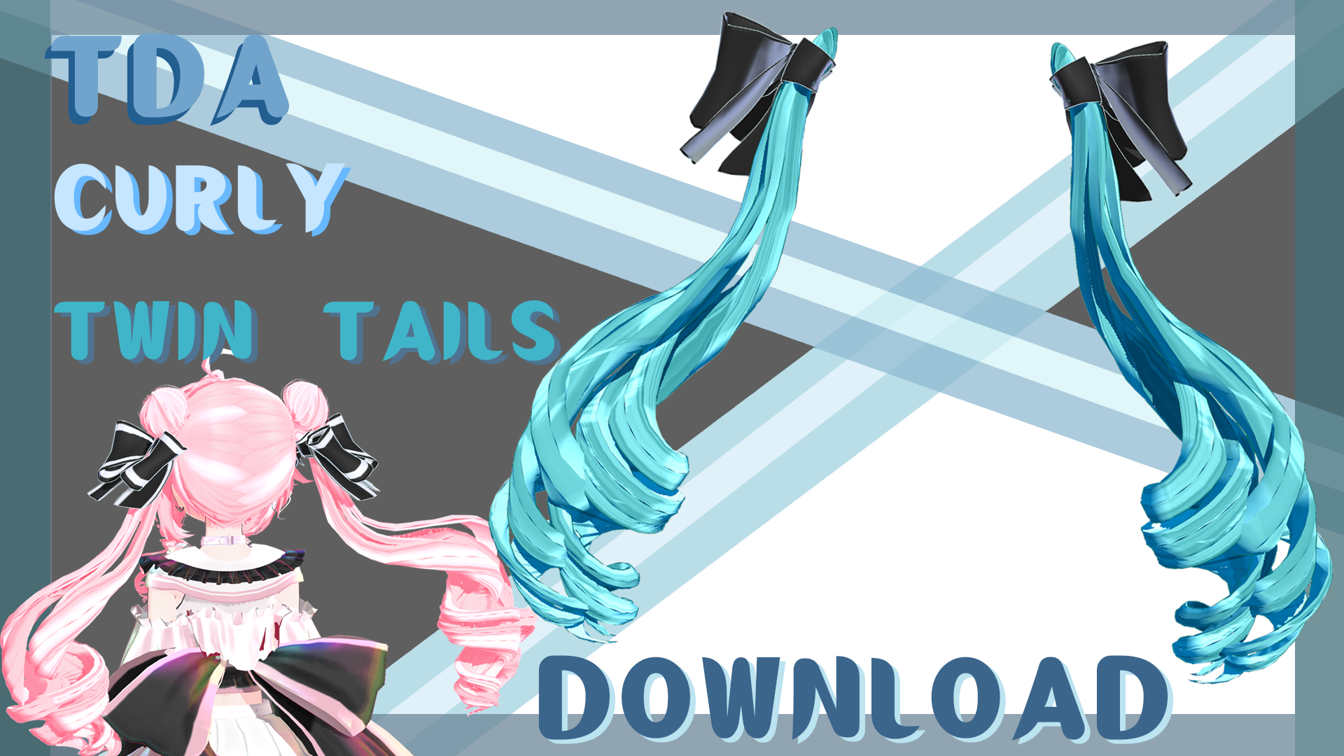 TDA Curly Twin Tails DOWNLOAD by NAmidamikaMoon on DeviantArt