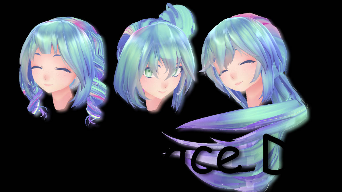 MMD TDA Hair DL #4 by mianbaga-MMD on DeviantArt