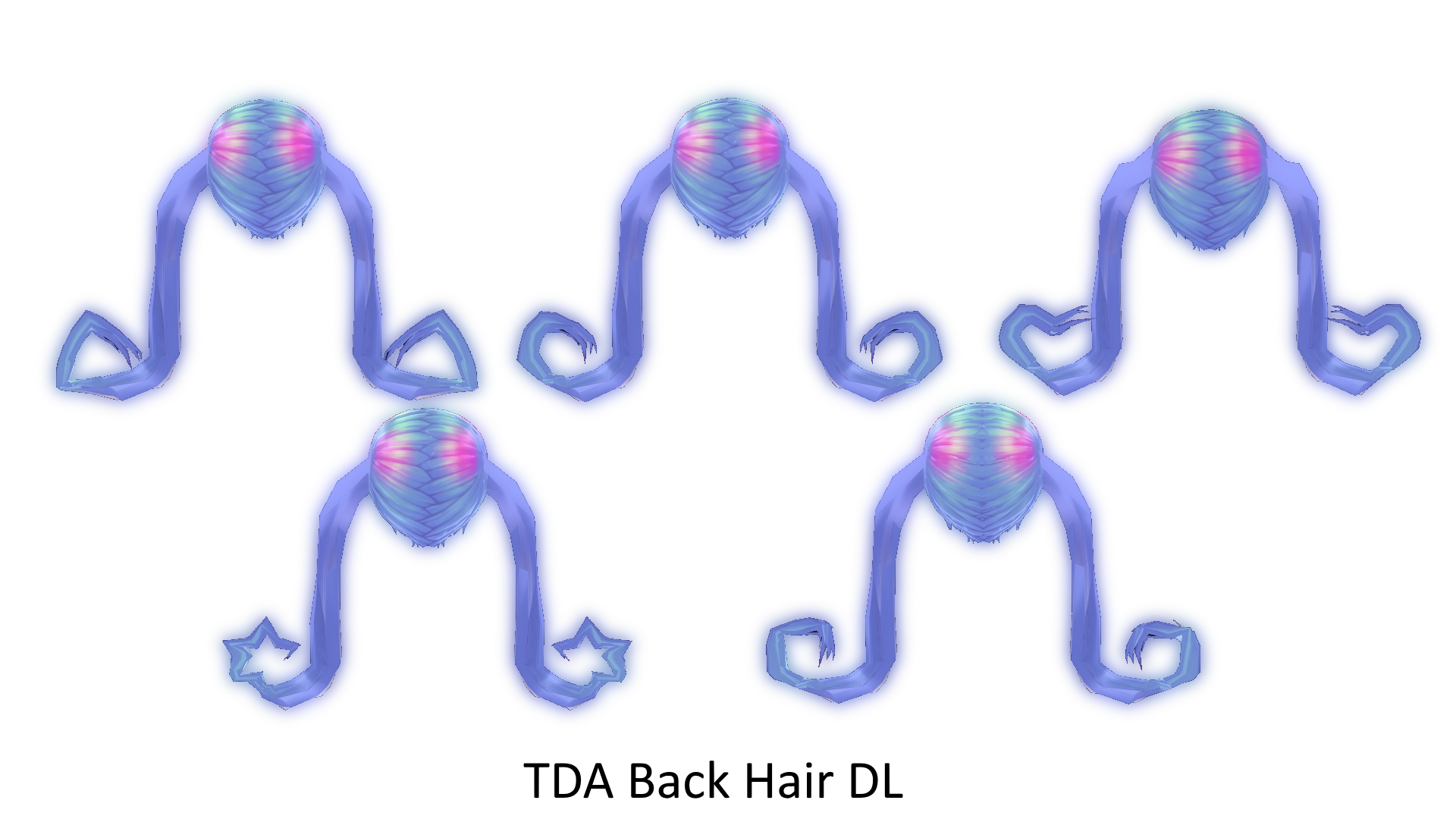 MMD TDA Back Hair DL by mianbaga-MMD on DeviantArt