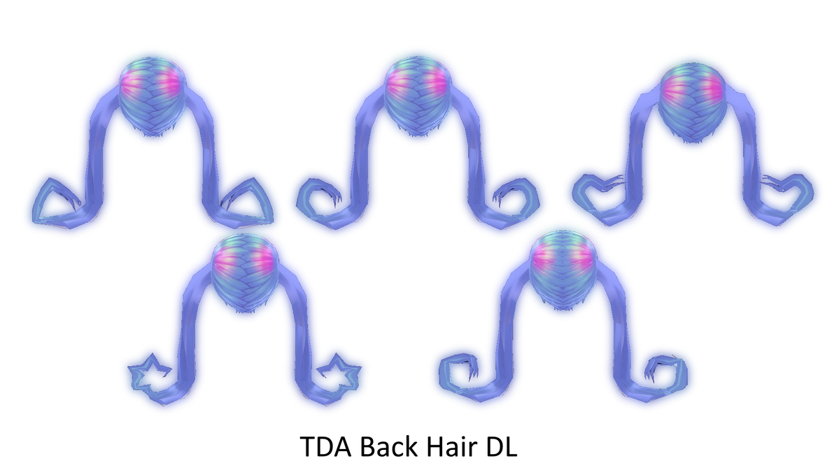 MMD TDA Back Hair DL by mianbaga-MMD on DeviantArt