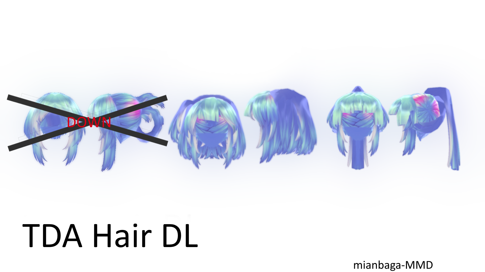 MMD TDA Hair DL #8 by mianbaga-MMD on DeviantArt