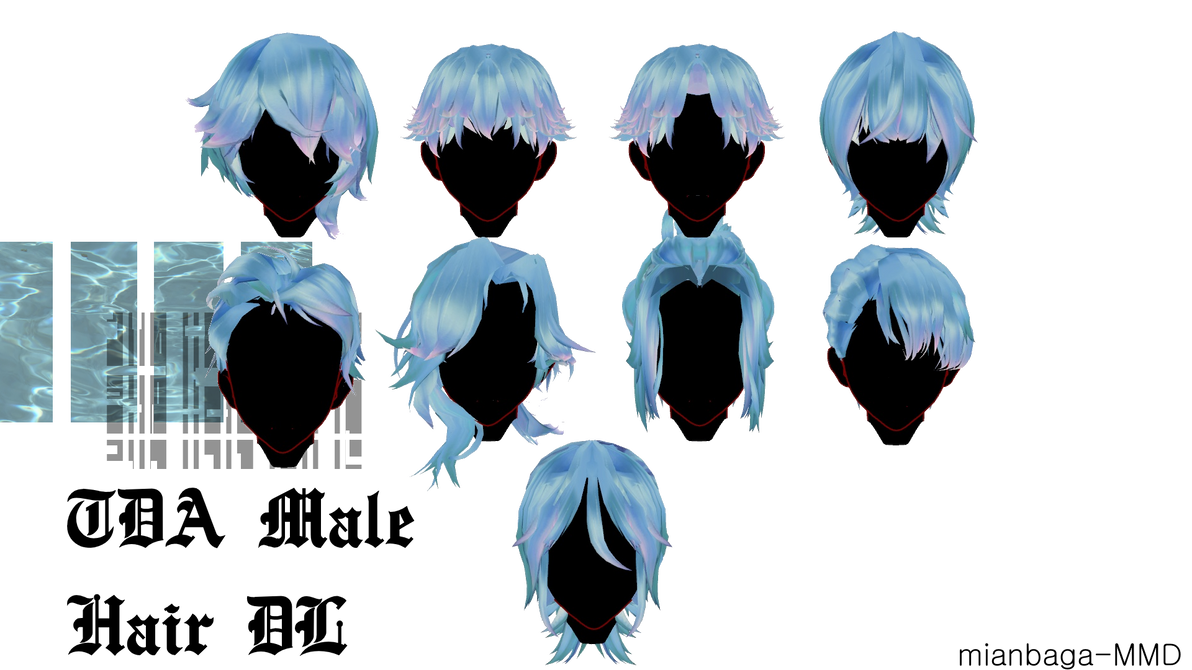 Mmd Tda Male Hair 13 Dl By Mianbaga Mmd On Deviantart