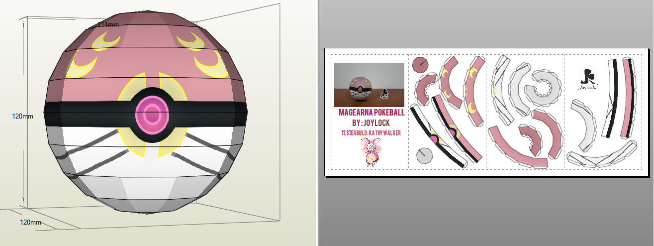 Papercraft Free Poke Ball Magearna by JoylockDesigner on DeviantArt