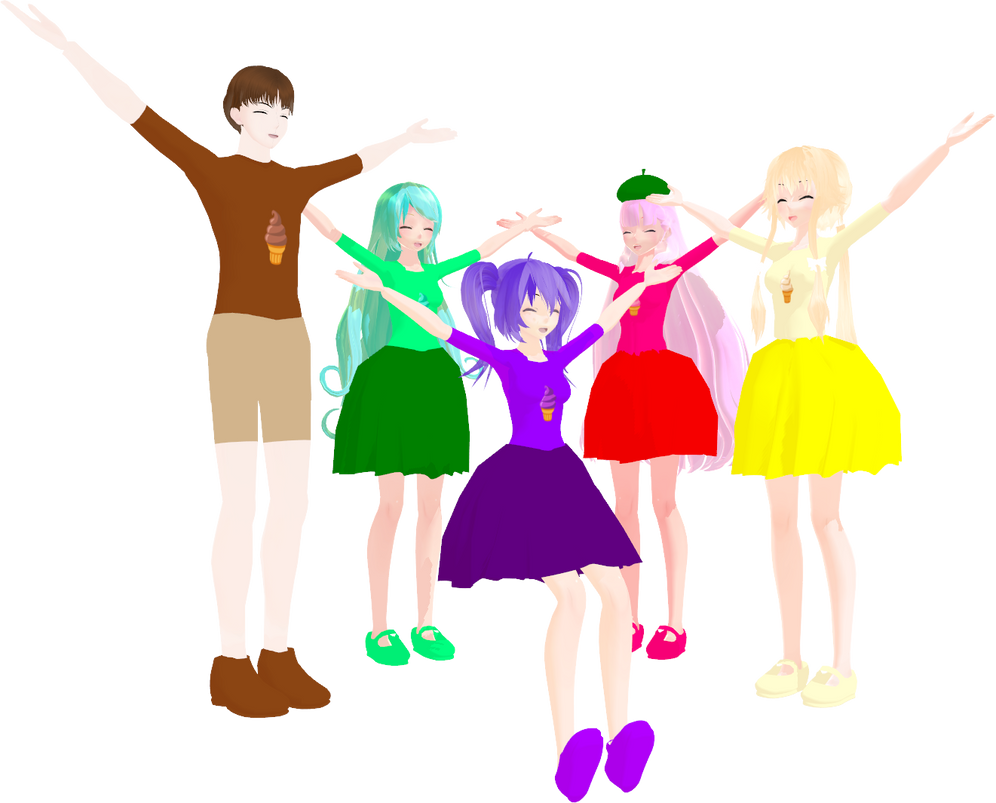 [MMD] Gelato Gang - DL by domasan12 on DeviantArt
