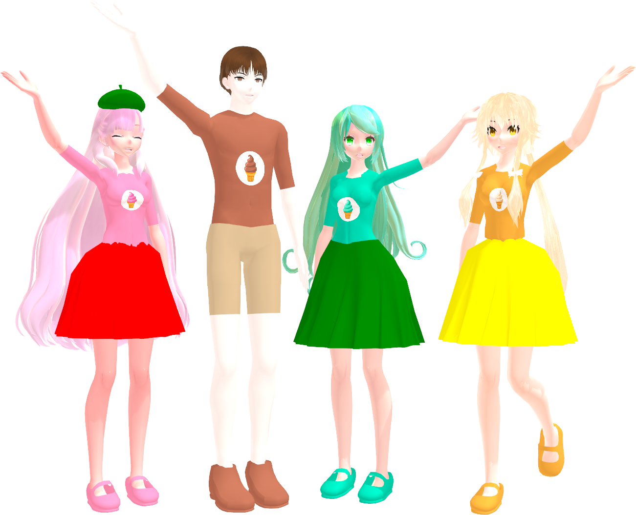 [MMD] Gelato Gang - NEW Version DL by domasan12 on DeviantArt
